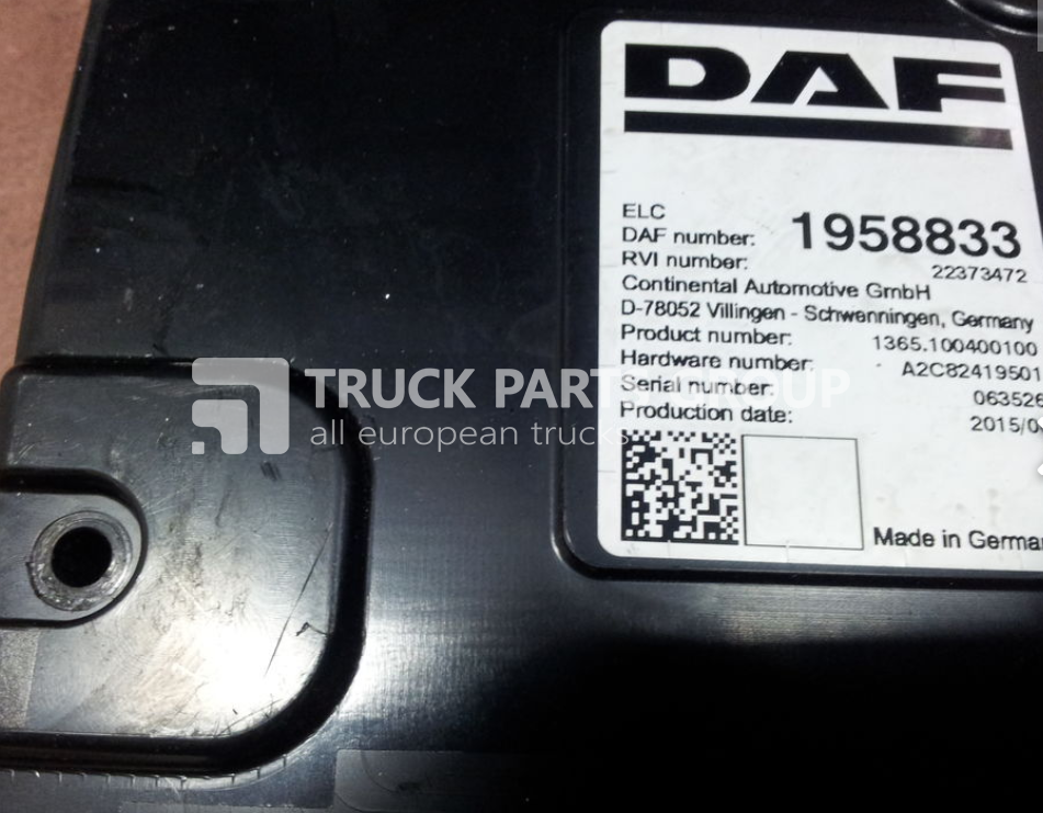 DAF XF, CF EURO6, 106XF, ELC control unit, electric light control, 1 ...